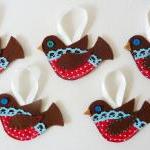Hanging Christmas Robin Tree Decoration. on Luulla