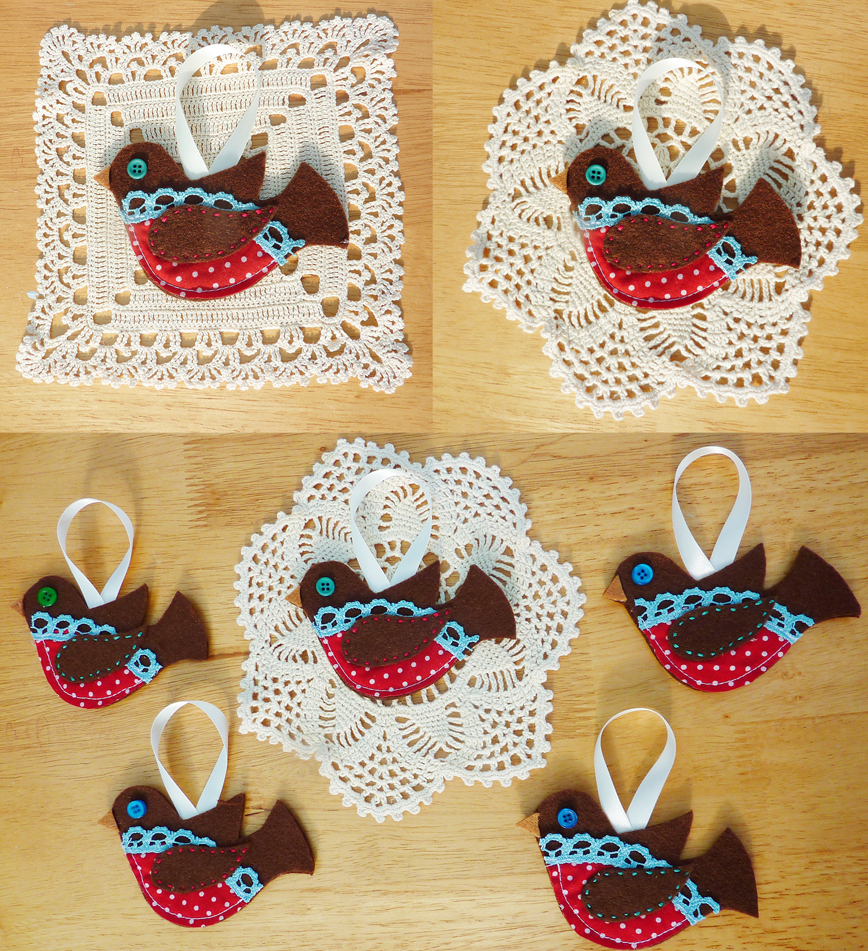 Hanging Christmas Robin Tree Decoration. on Luulla